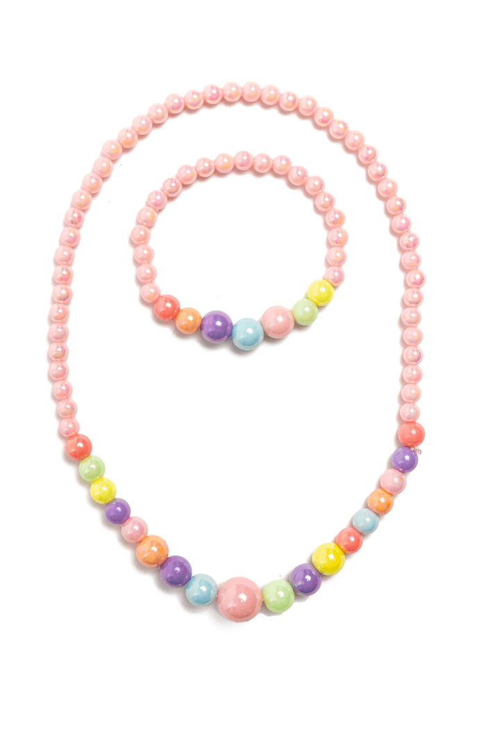 Ensemble Collier et Bracelet Nacré Pastel — La Ribouldingue