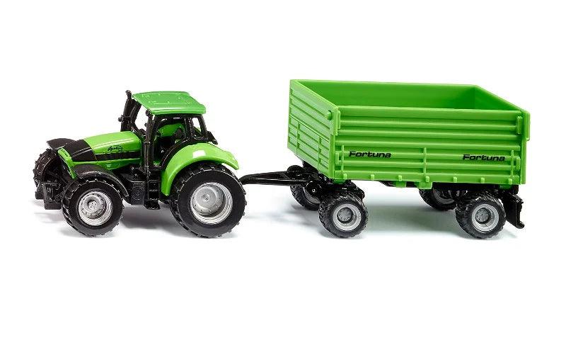 Siku - DEUTZ-FAHR with Fortuna 4-wheel-trailer — La Ribouldingue