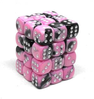 Brick 36 d6 12mm Black-Pink / White - Gemini – La Ribouldingue